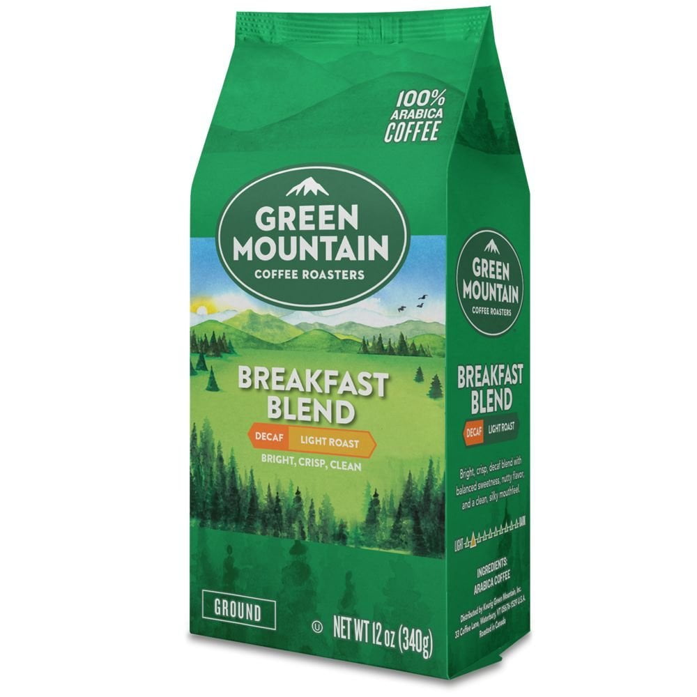 Green Mountain Coffee Roasters, Breakfast Blend Decaf, Ground Coffee ...
