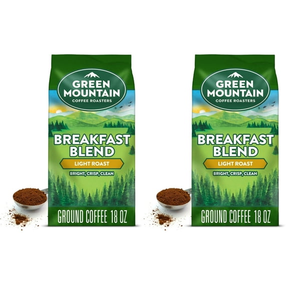 Green Mountain Coffee Roasters Breakfast Blend, Ground Coffee, Bagged ...