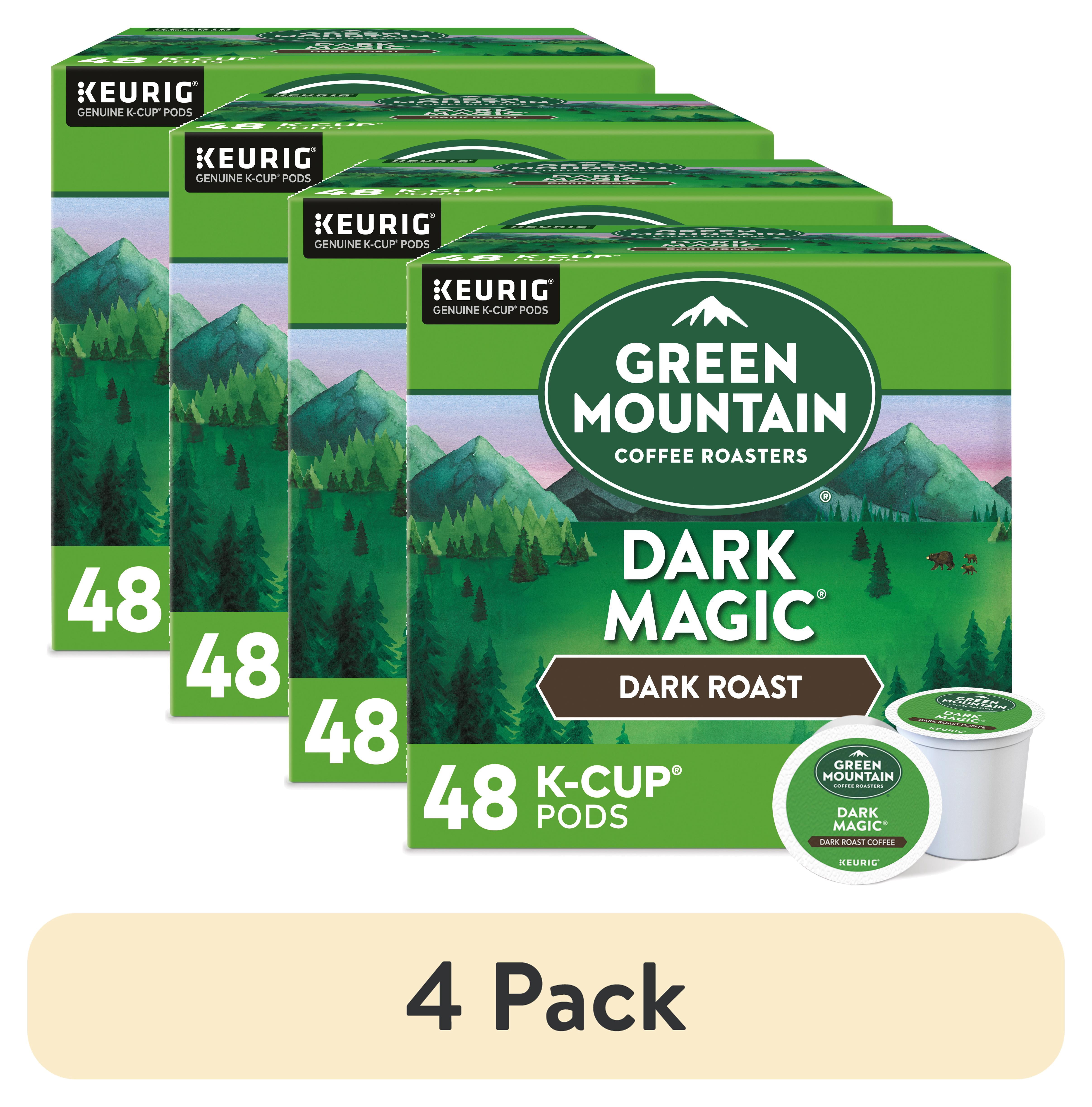 (4 pack) Green Mountain Coffee Roasters, Dark Magic Dark Roast K-Cup ...