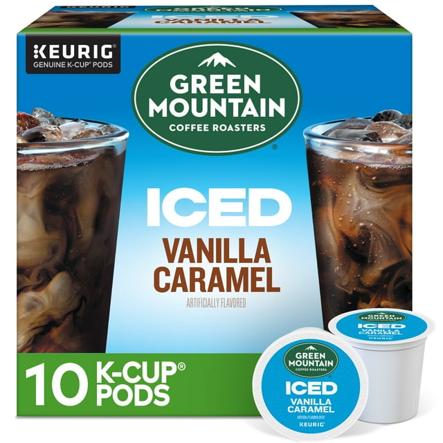 Green Mountain Coffee Roasters, Iced Vanilla Caramel K-Cup Coffee Pods ...