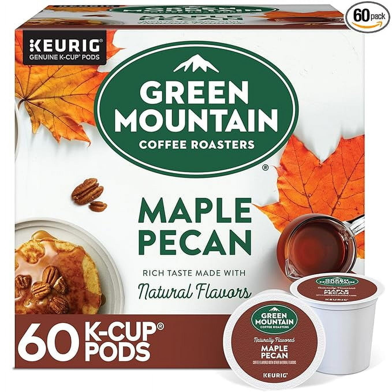 Green Mountain Maple Pecan K-Cup Pods, Light Roast, 60 Count - Walmart ...