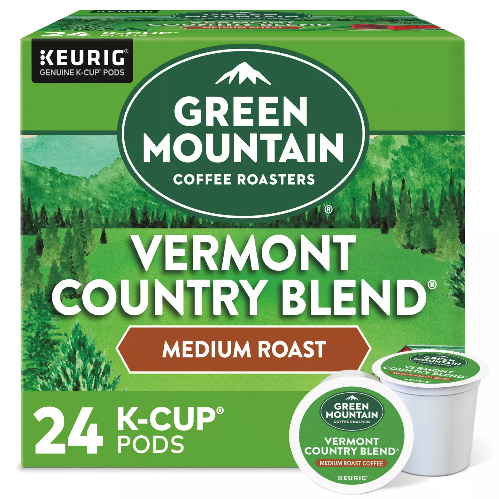 Green Mountain Coffee Vermont Country Blend 24 Count K-Cup Pods ...