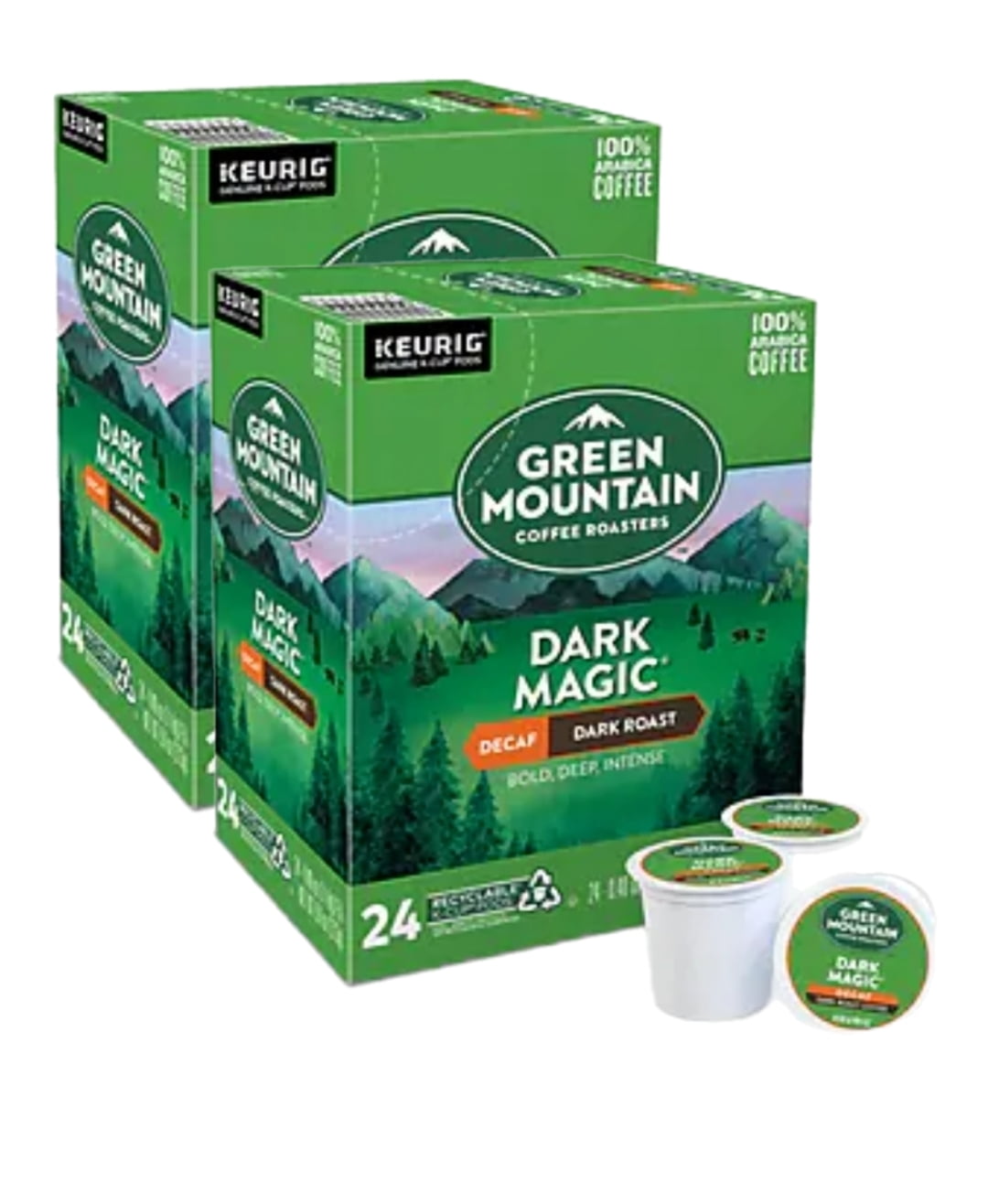 Green Mountain Dark Magic Decaf Coffee K Cups Pods, 48 Count - Walmart.com