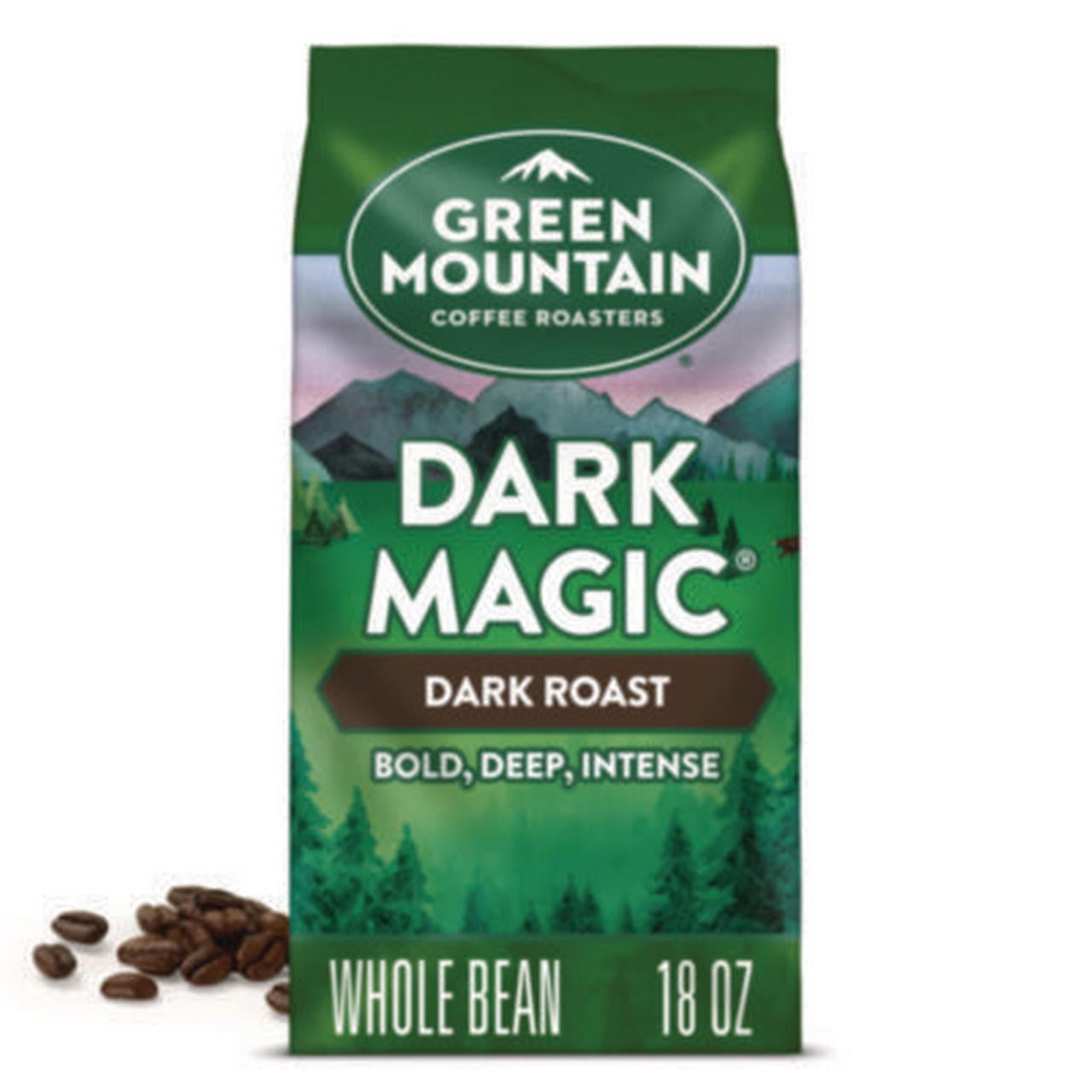 Green Mountain Dark Magic Whole Bean Coffee, Dark Roast, Caffeinated ...