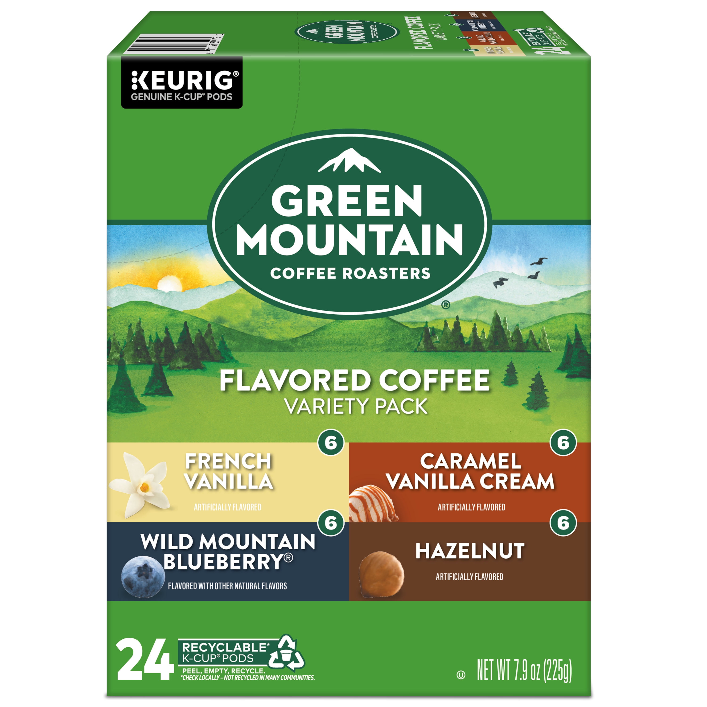 Green Mountain Coffee Roasters, Flavored Coffee Variety Pack Light ...