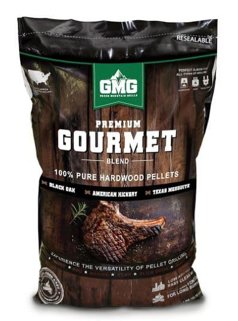 Green Mountain Grills Gourmet BBQ Pellet Blend of Black Oak, Hickory ...