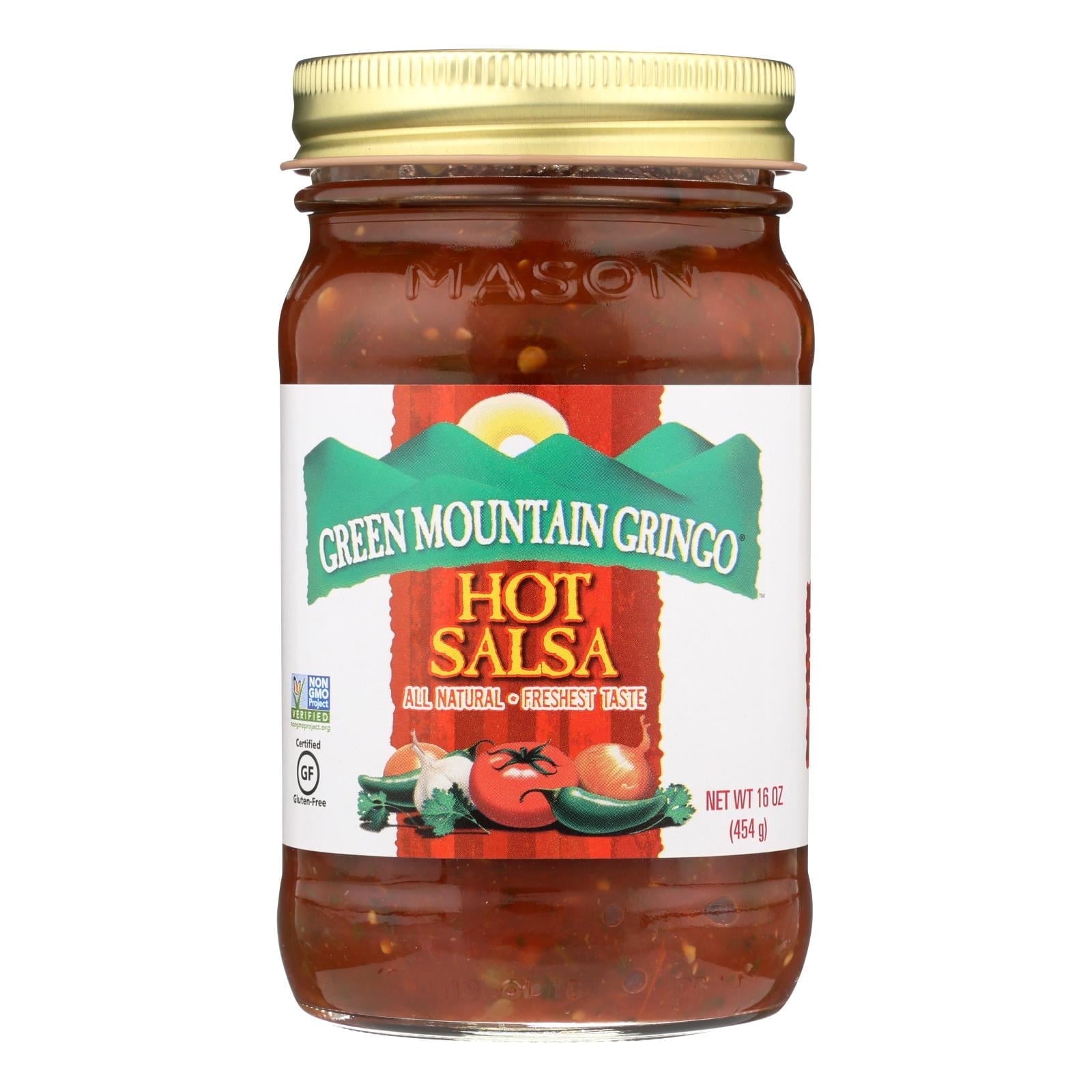 Green Mountain Gringo Hot Salsa - Case of 12 - 16 oz. - Walmart.com