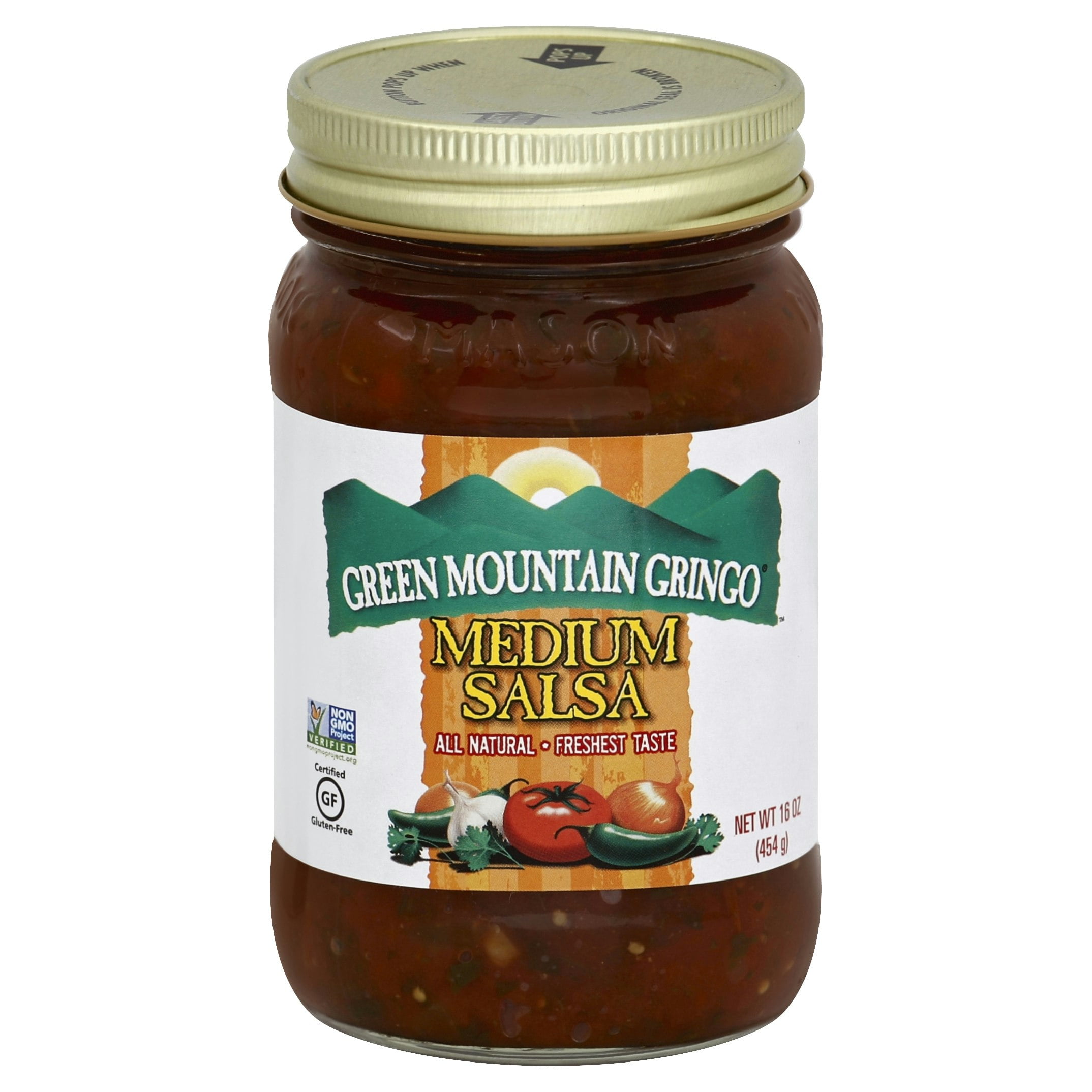 Green Mountain Gringo Medium Salsa 16 oz (Pack Of 12) - Walmart.com