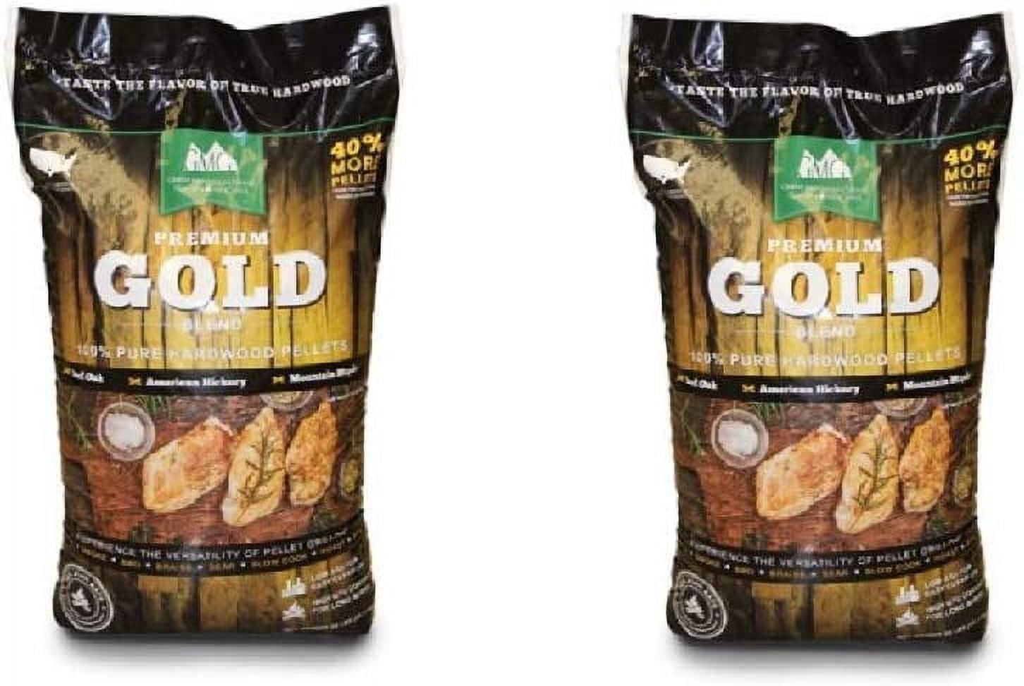 Green Mountain Premium Gold Blend Hardwood Grilling Cooking Pellets (2 ...