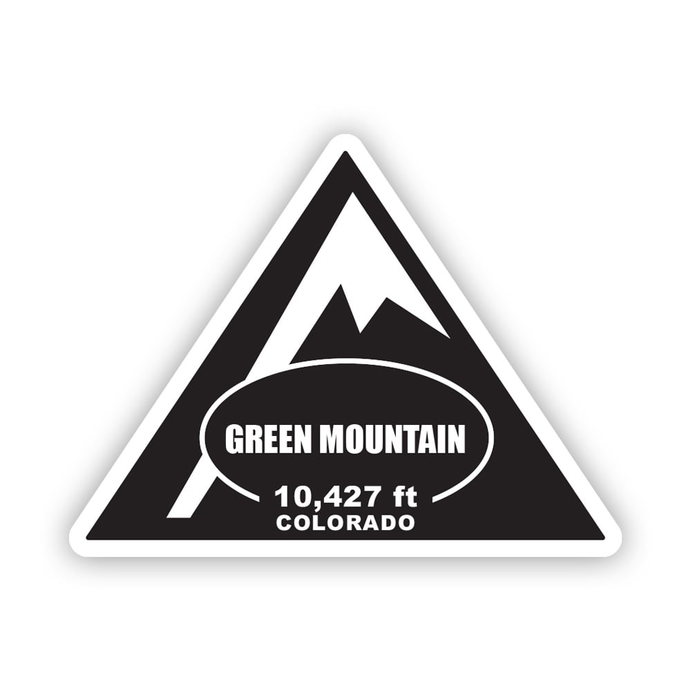 Green Mountain Sticker Decal - Self Adhesive Vinyl - Weatherproof ...