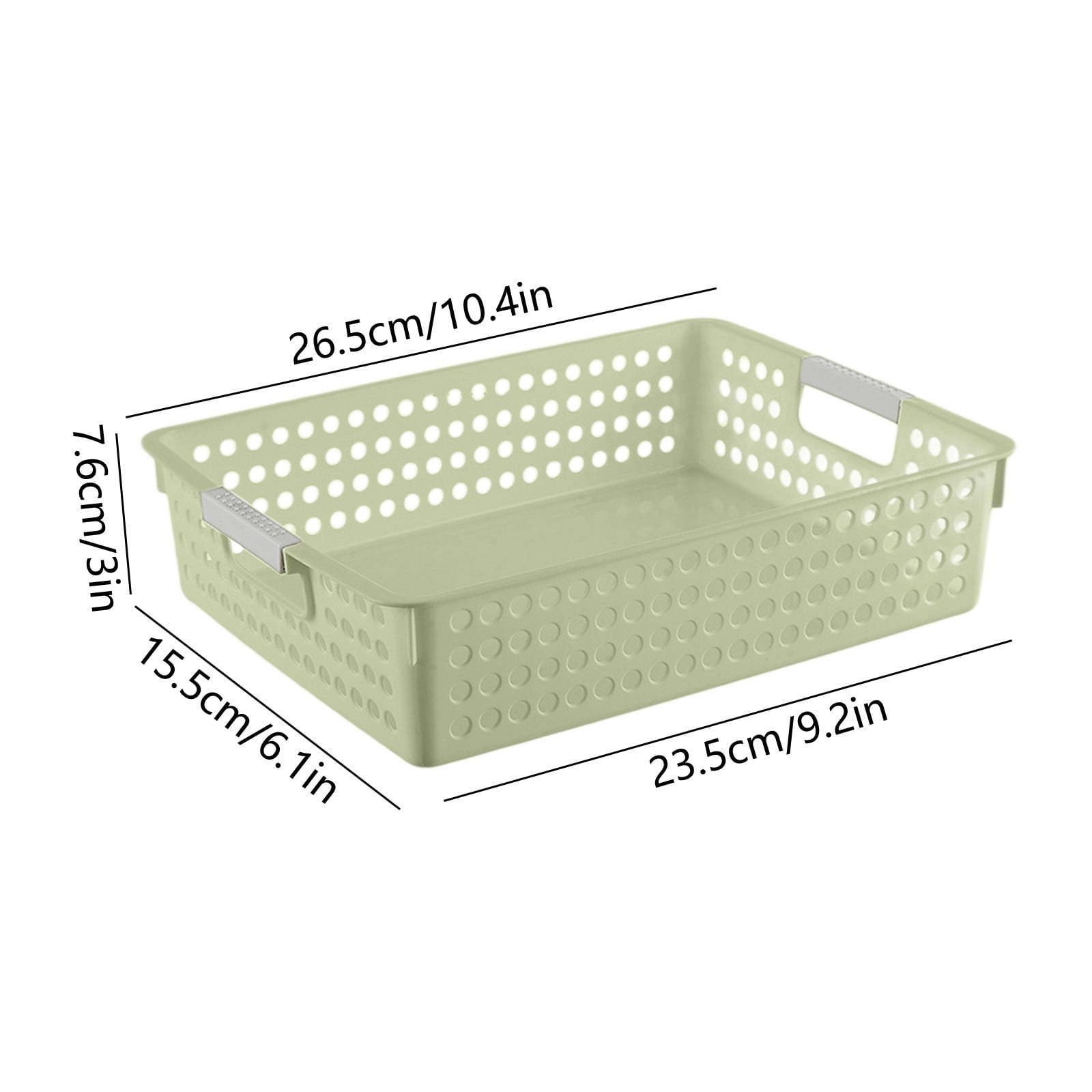 Green Multi-Purpose Plastic Storage Baskets Waterproof Organizer Bin ...