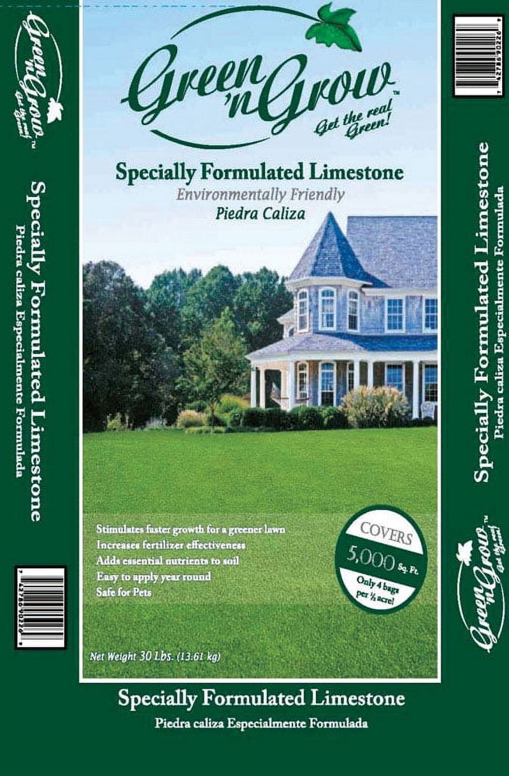 Green 'N Grow Fast Acting Organic Lime 5000 sq. ft. - Walmart.com