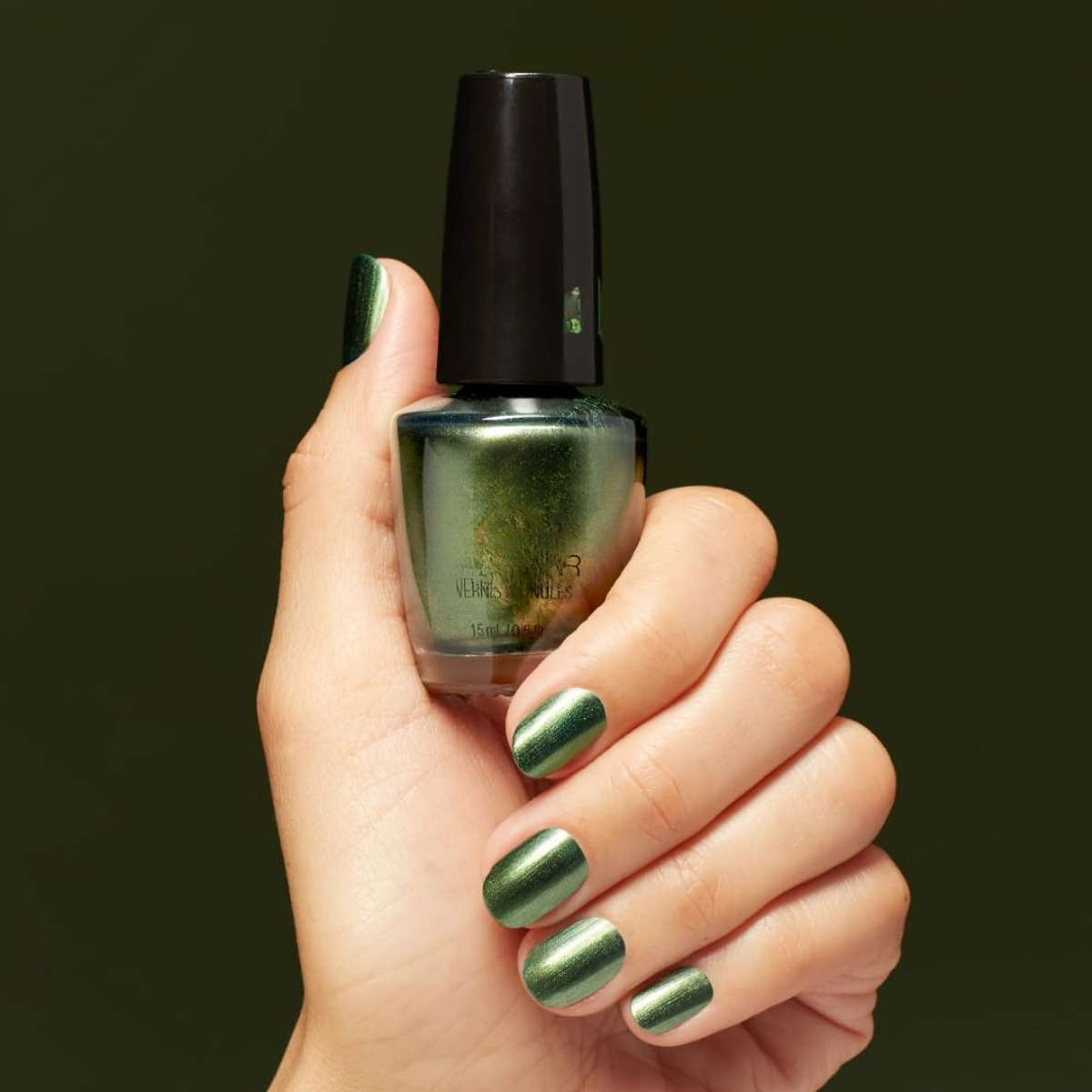 Green Nail Polish Nail Lacquer Opaque Metallic Shimmer Chip Resistant ...