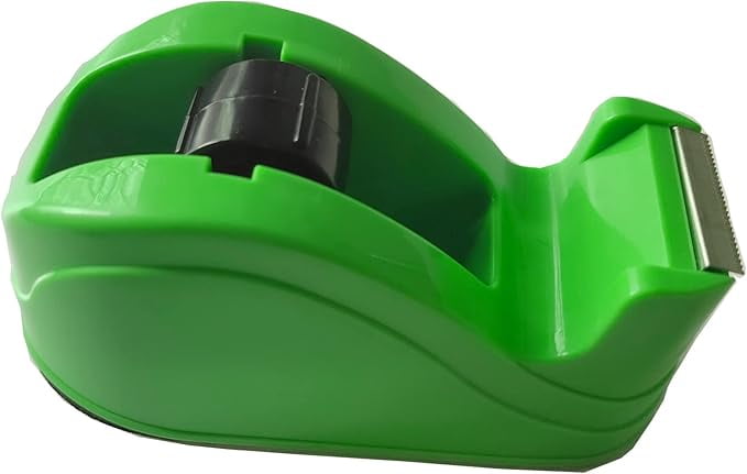 Green Non-Skid Tape Dispenser Adhesive Tape Cutter Tape Roll Refill ...