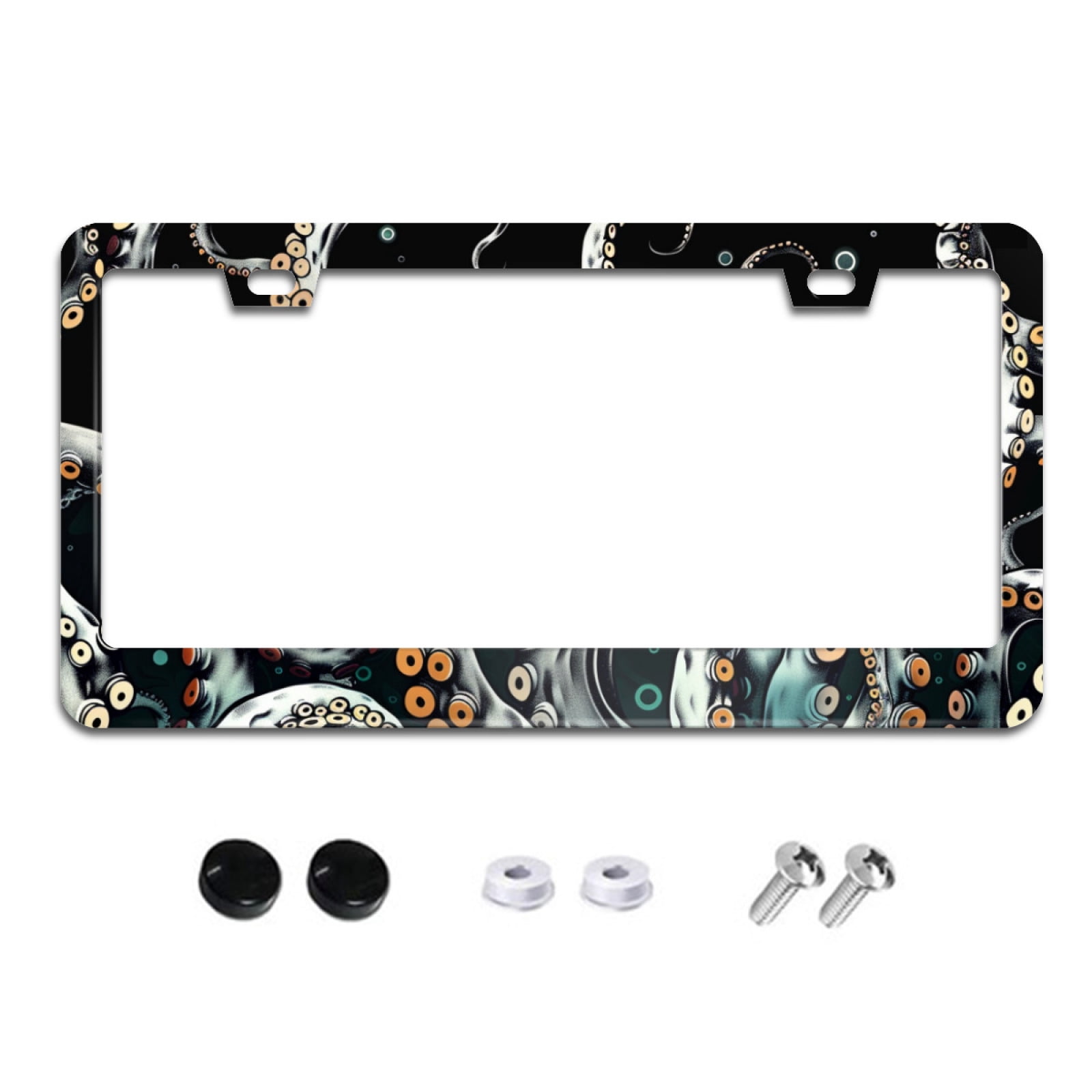 Green Octopus Tentacles License Plate Frames for Women Men Car Plate ...