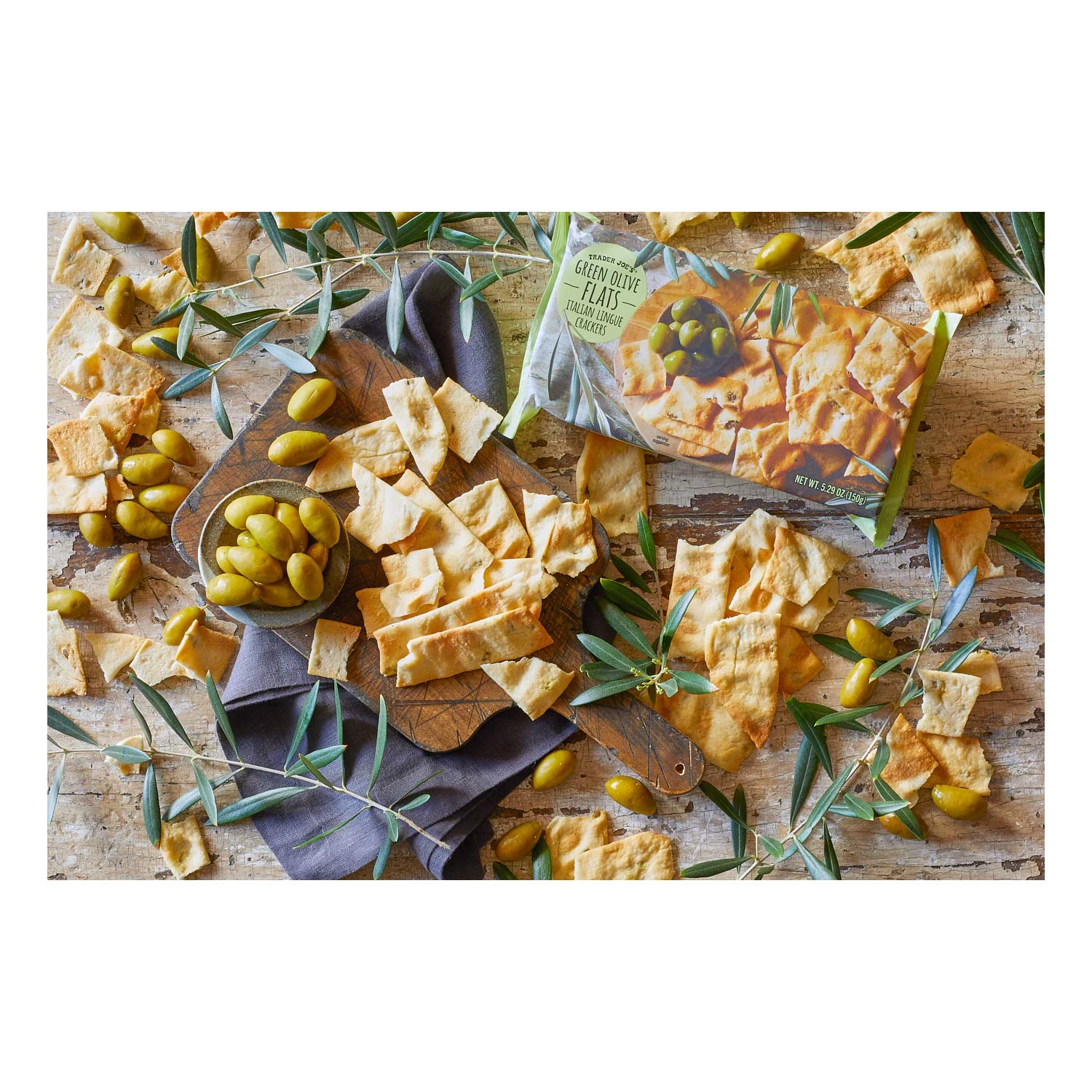 Green Olive Flats Italian Lingue Crackers 5.29 oz - Walmart.com