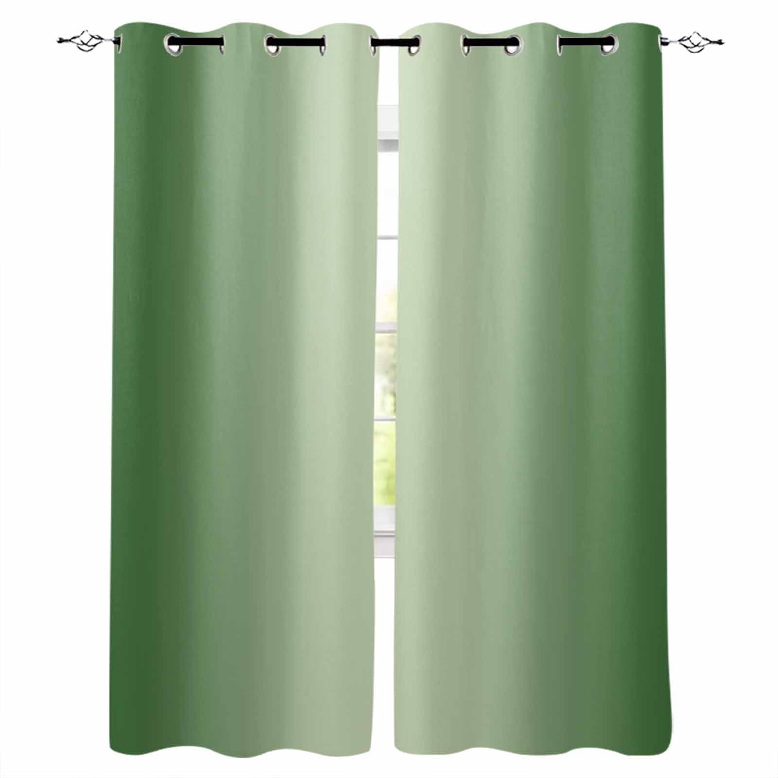 Green Ombre Blackout Curtains 96 Inches Long for Bedroom, Modern ...