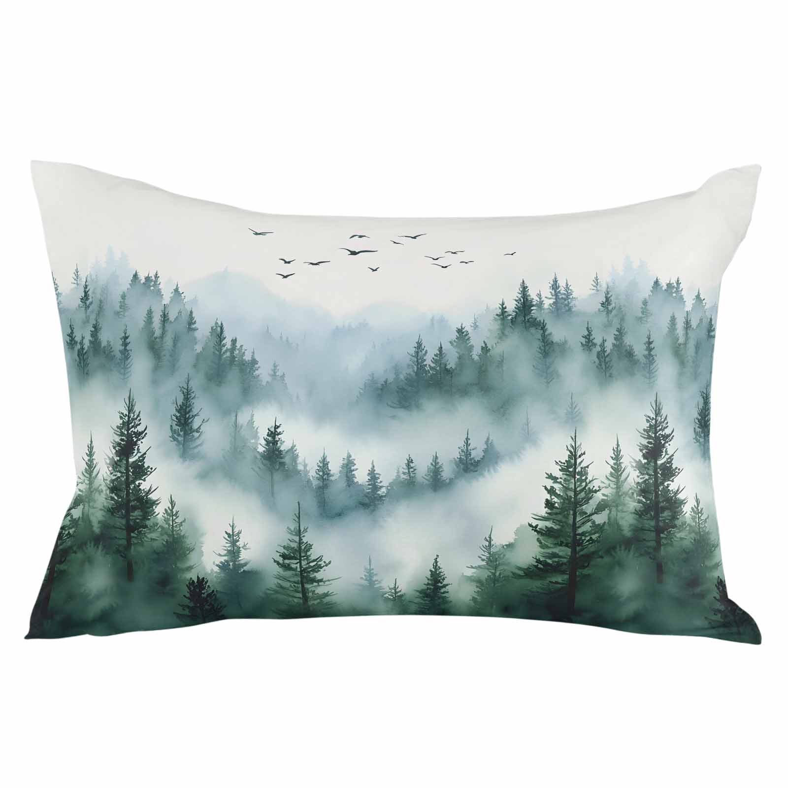 Green Ombre Tree Throw Pillow Cover 20 x 26 Inch Decorative Pillow ...