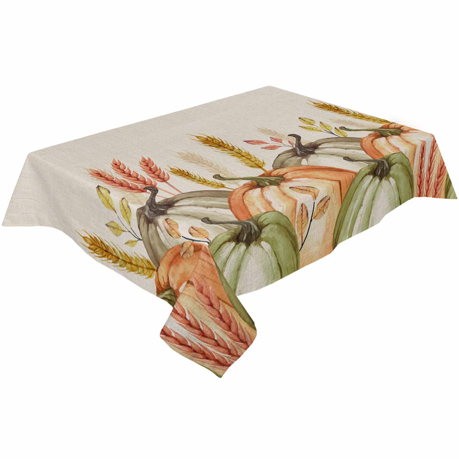 Green Orange Light Brown Pumpkin Rectangle Tablecloths 54x120,Fall ...