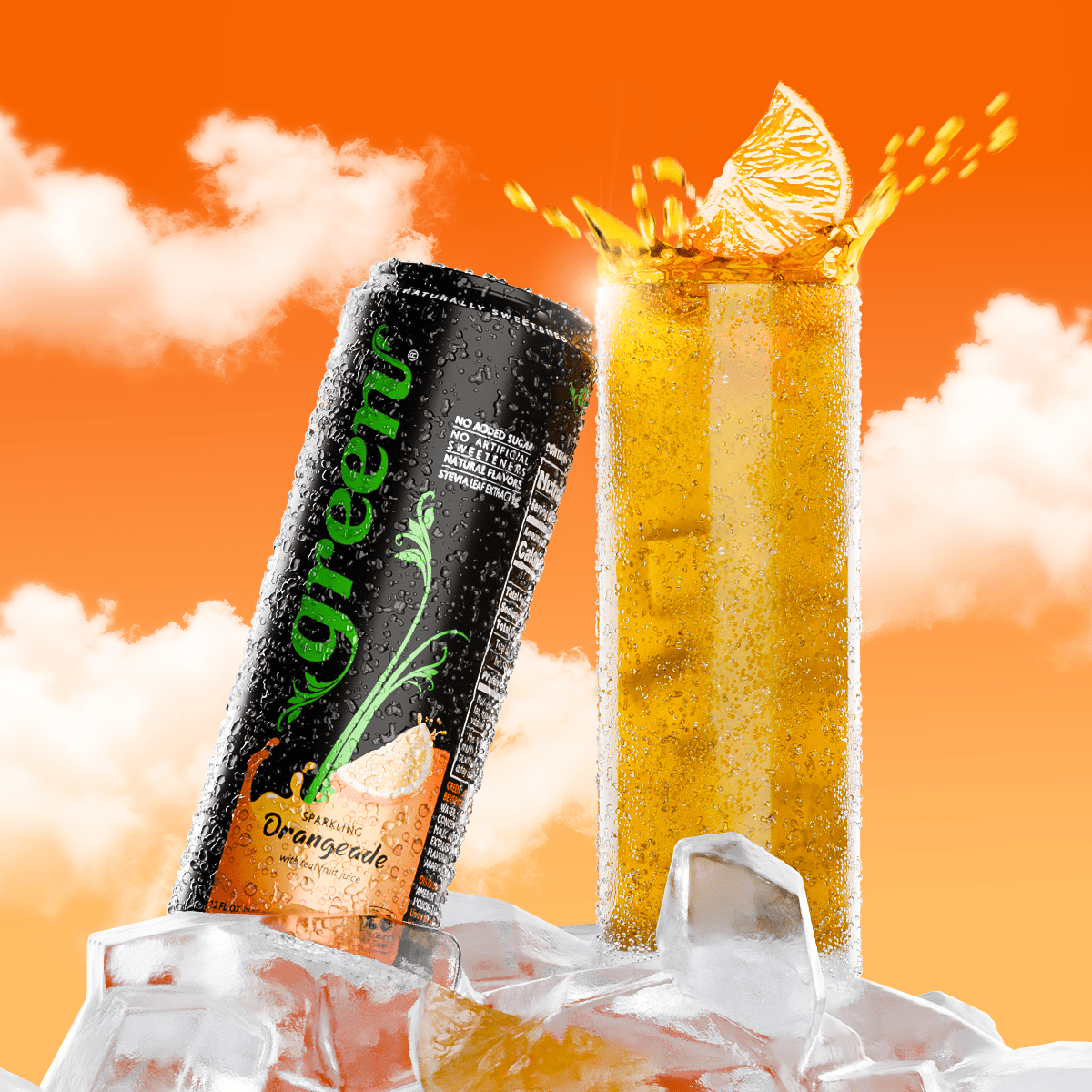 Green Orangeade - No added Sugar, 10% Real Orange Juice, 20 Calories ...