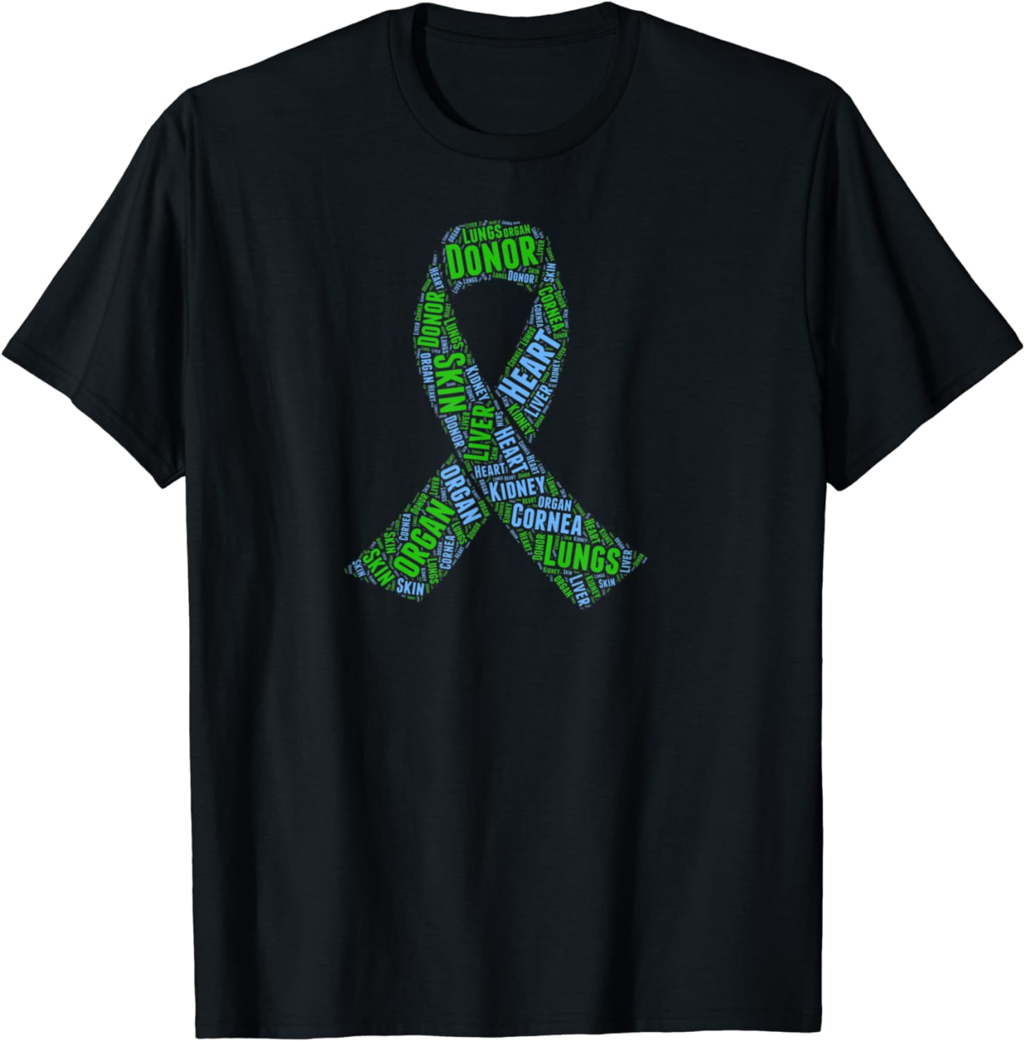 Green Organ Donor Ribbon Transplant Survivor Donation T-Shirt - Walmart.com