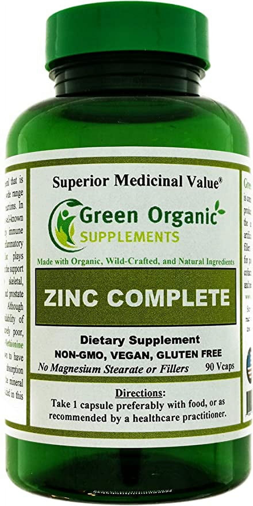 Green Organic Supplements' Zinc (Pack of 1) - Walmart.com