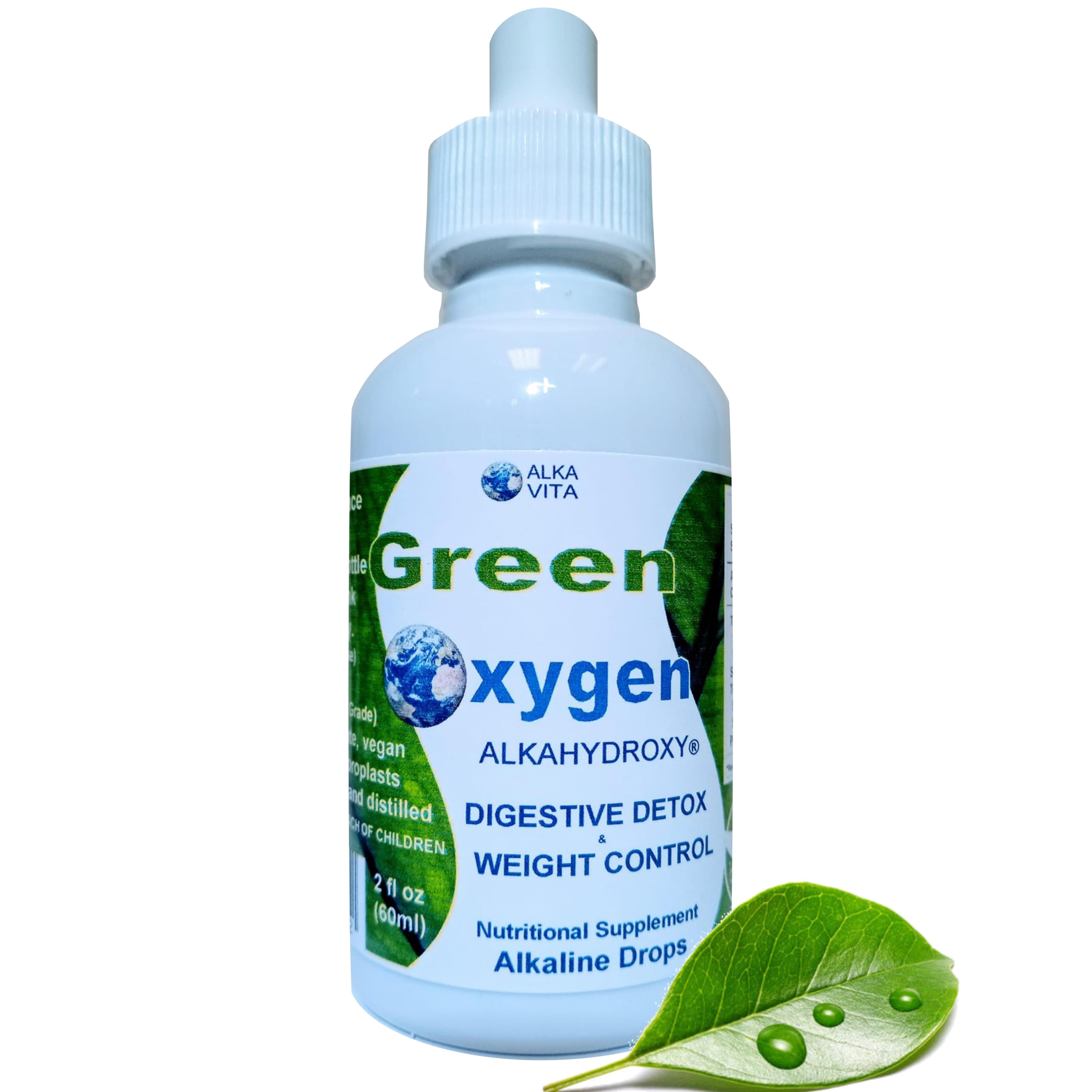 Green Oxygen Alkaline Alkahydroxy Weight Management Nutritional Drops ...