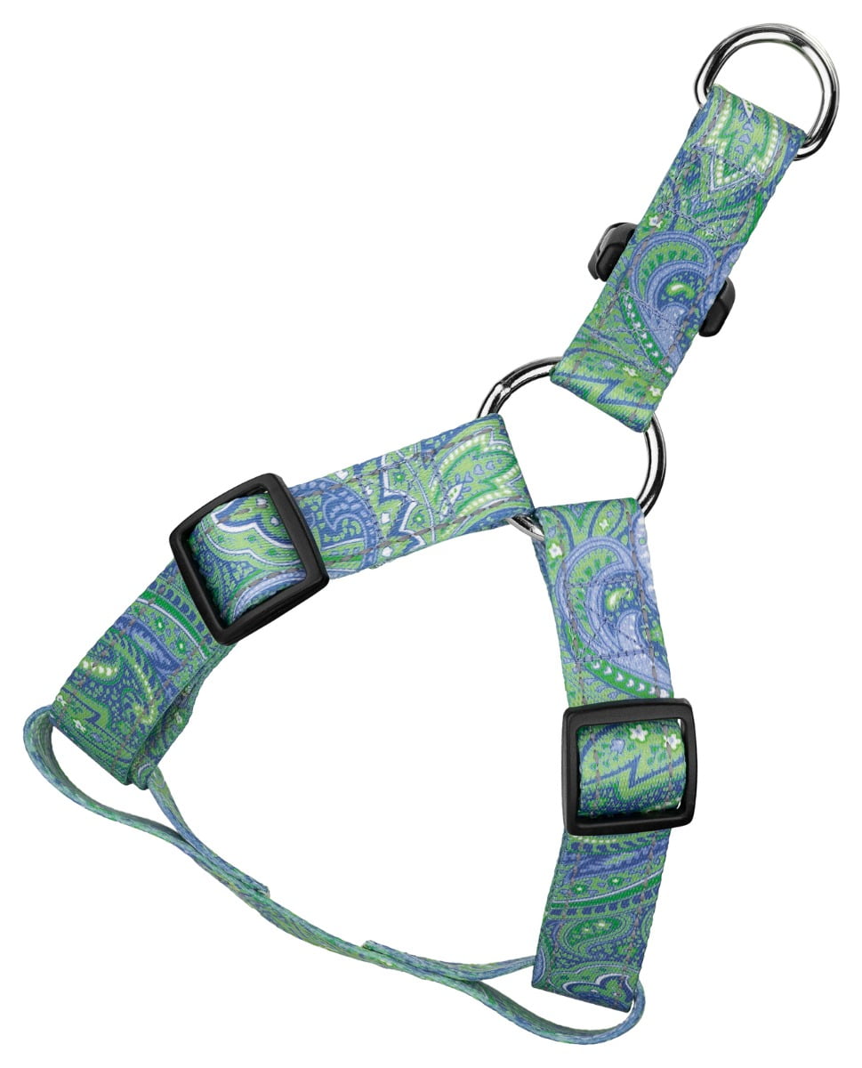Country Brook Petz® Green Paisley Reflective Step-In Dog Harness ...