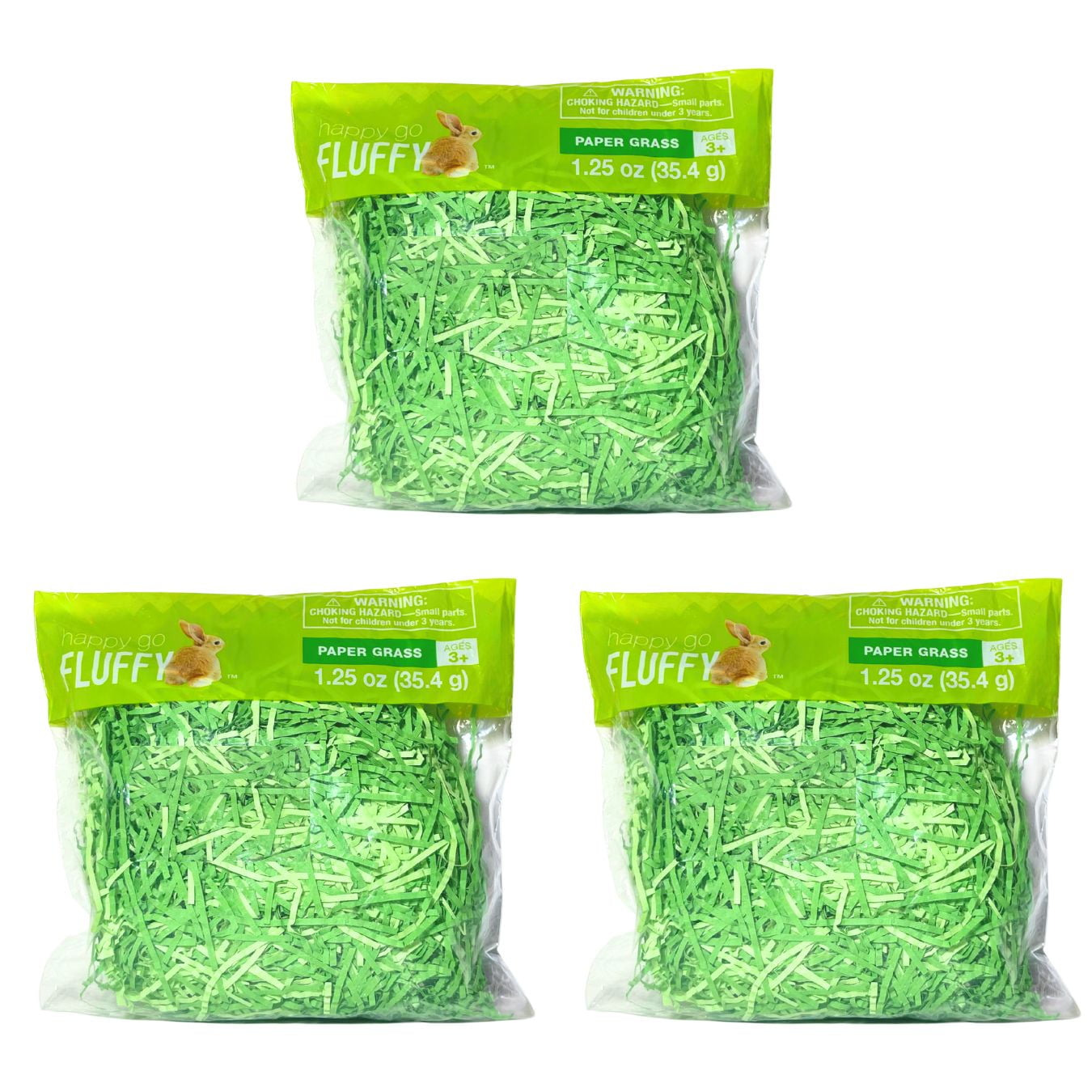 Green Paper Easter Grass Filler 1.25oz - 3pk - Walmart.com