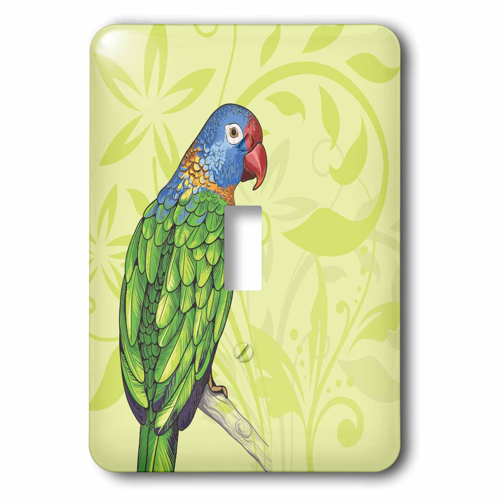 3dRose, Green Parrot Green Pattern, single toggle switch - Walmart.com