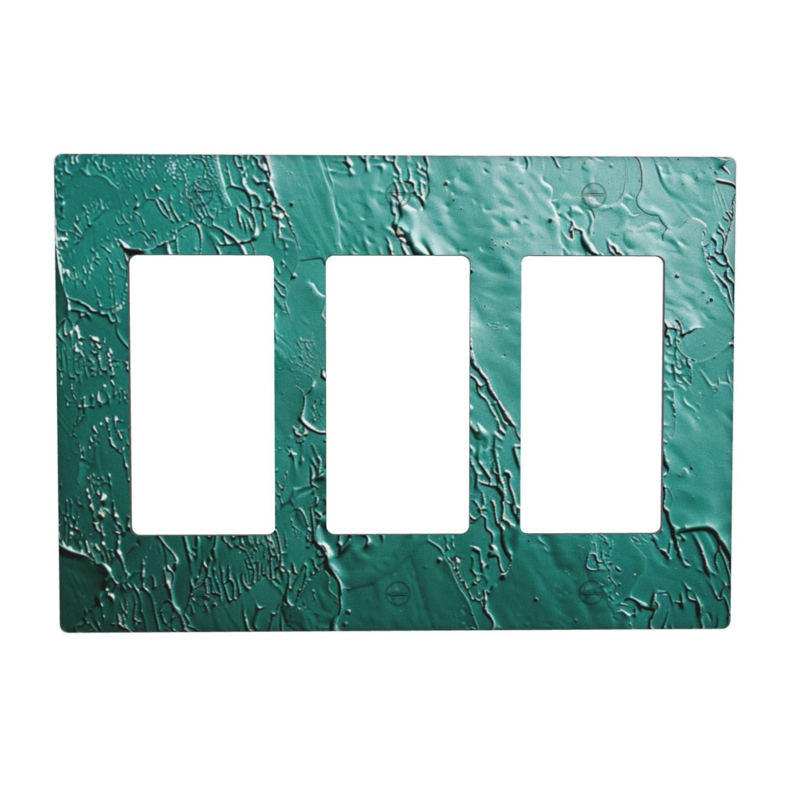 Green Pattern 3 Gang Toggle Light Switch Cover Decorative Switch Plates ...