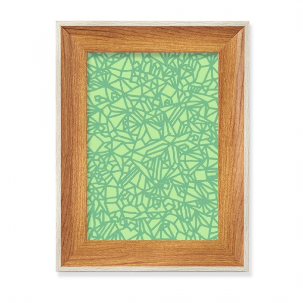 Green Patterns Interlaced Lines Desktop Wooden Photo Frame Display ...