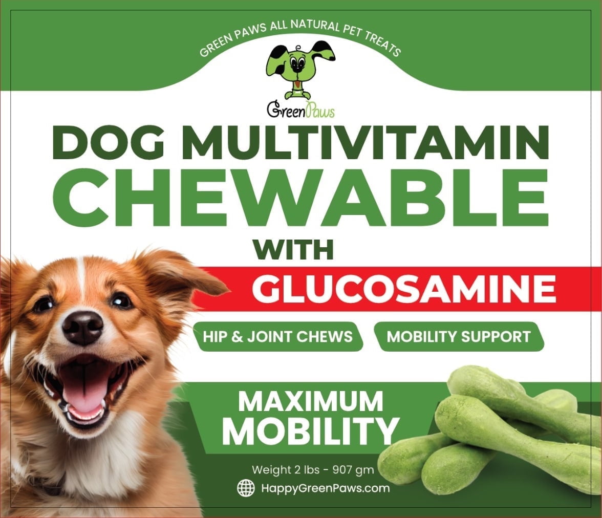 Green Paws Chicken Flavored Dental Dog Treats with Glucosamine ...