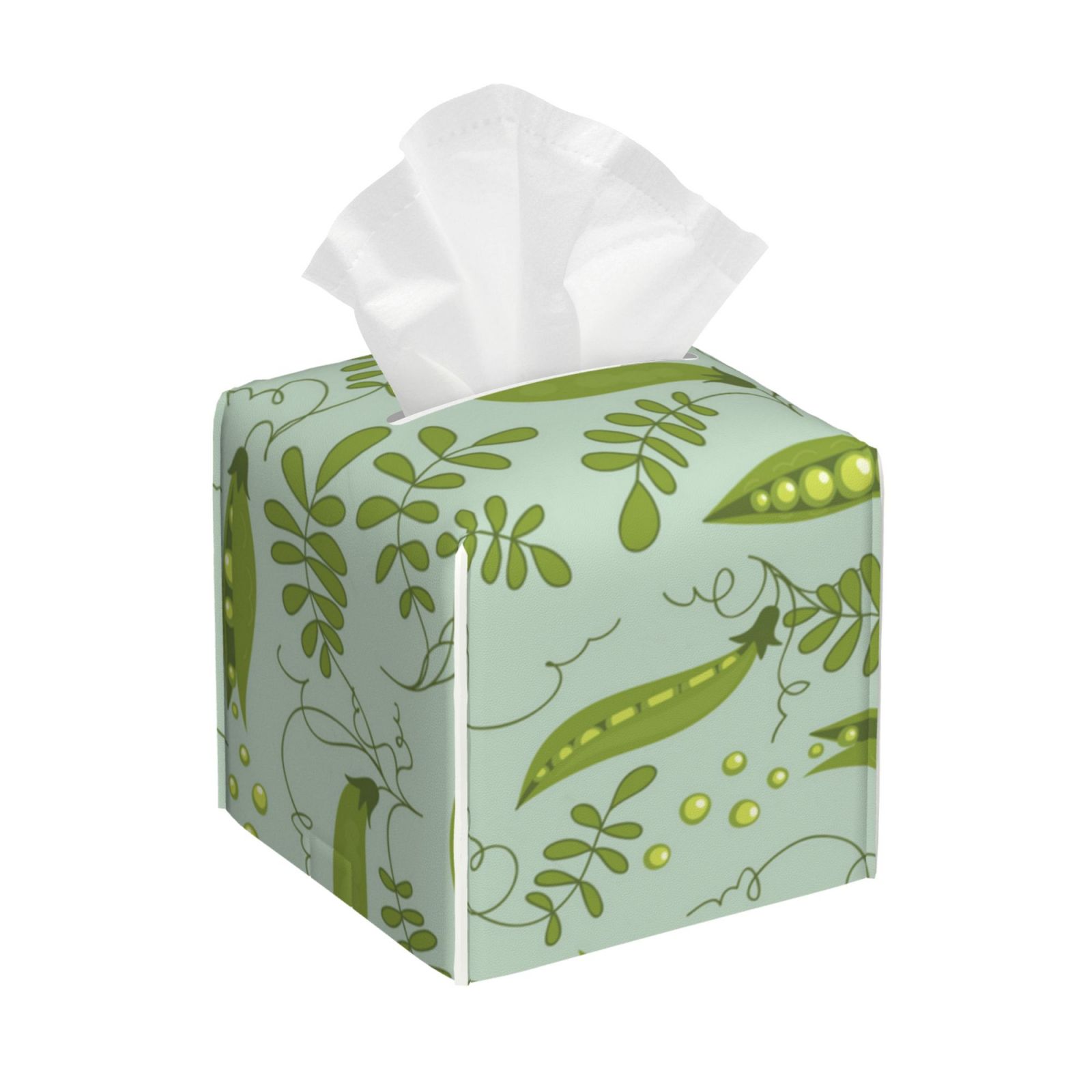 Green Peas Leave Blue, Tissue Box Cover Tissue Box Holder Tissue ...