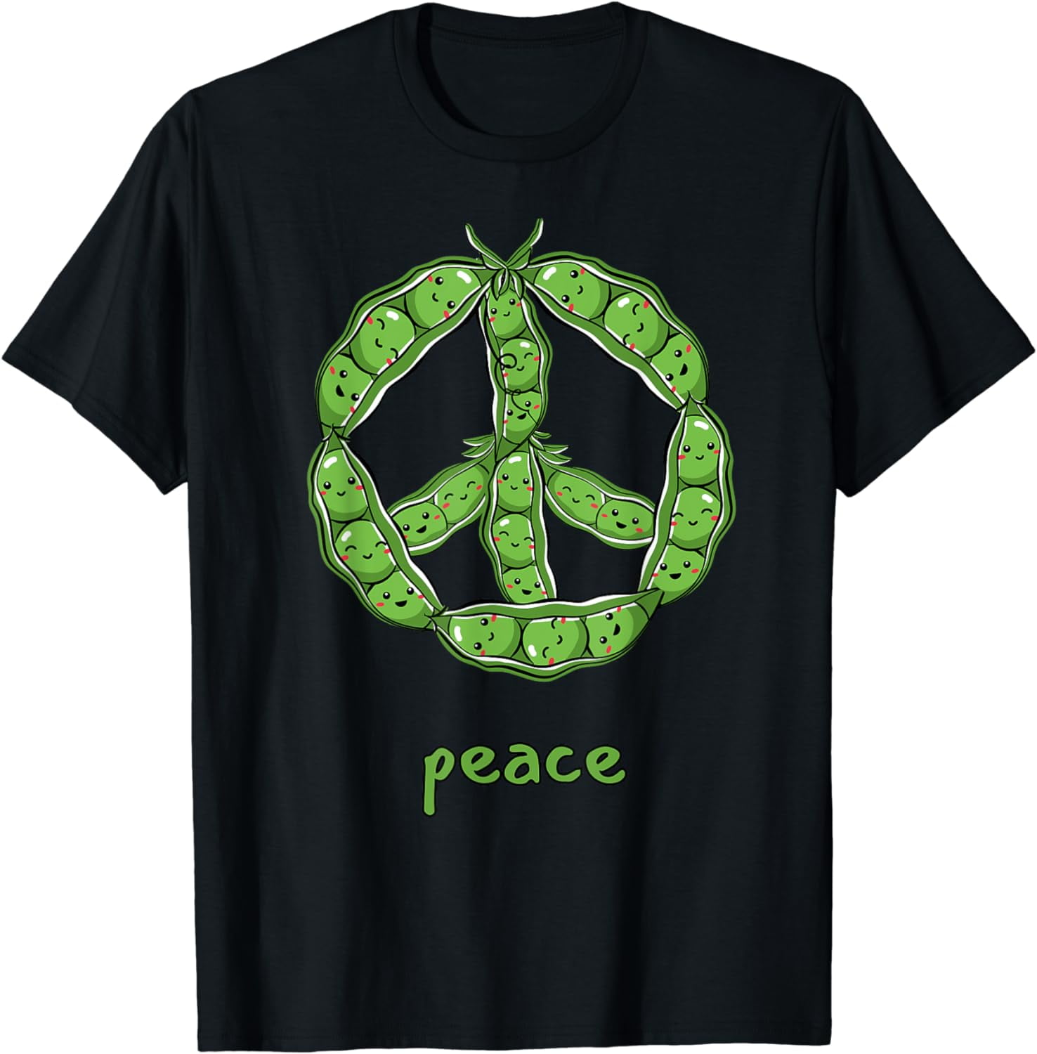 Green Peas in a Pod Peace Symbol T-Shirt - Walmart.com