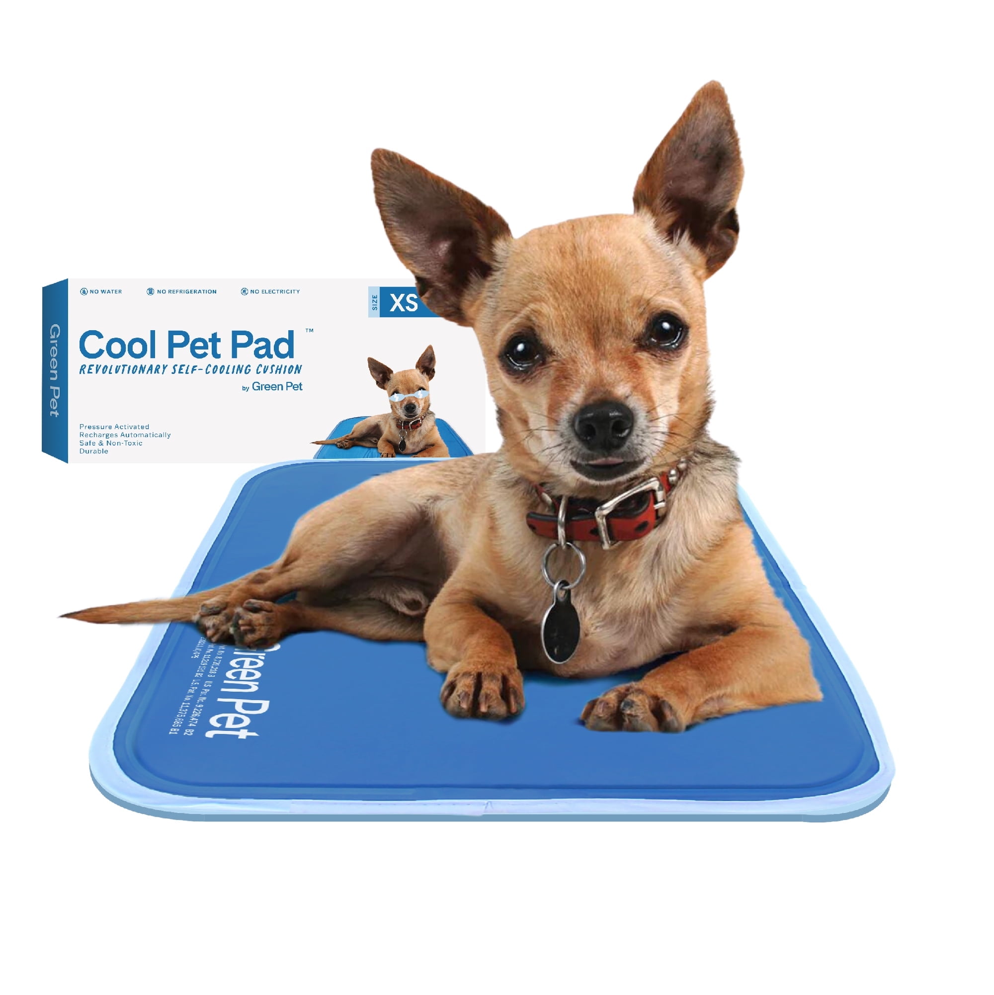The Green Pet Shop Dog Cooling Mat, Extra Small - Pressure-Activated ...