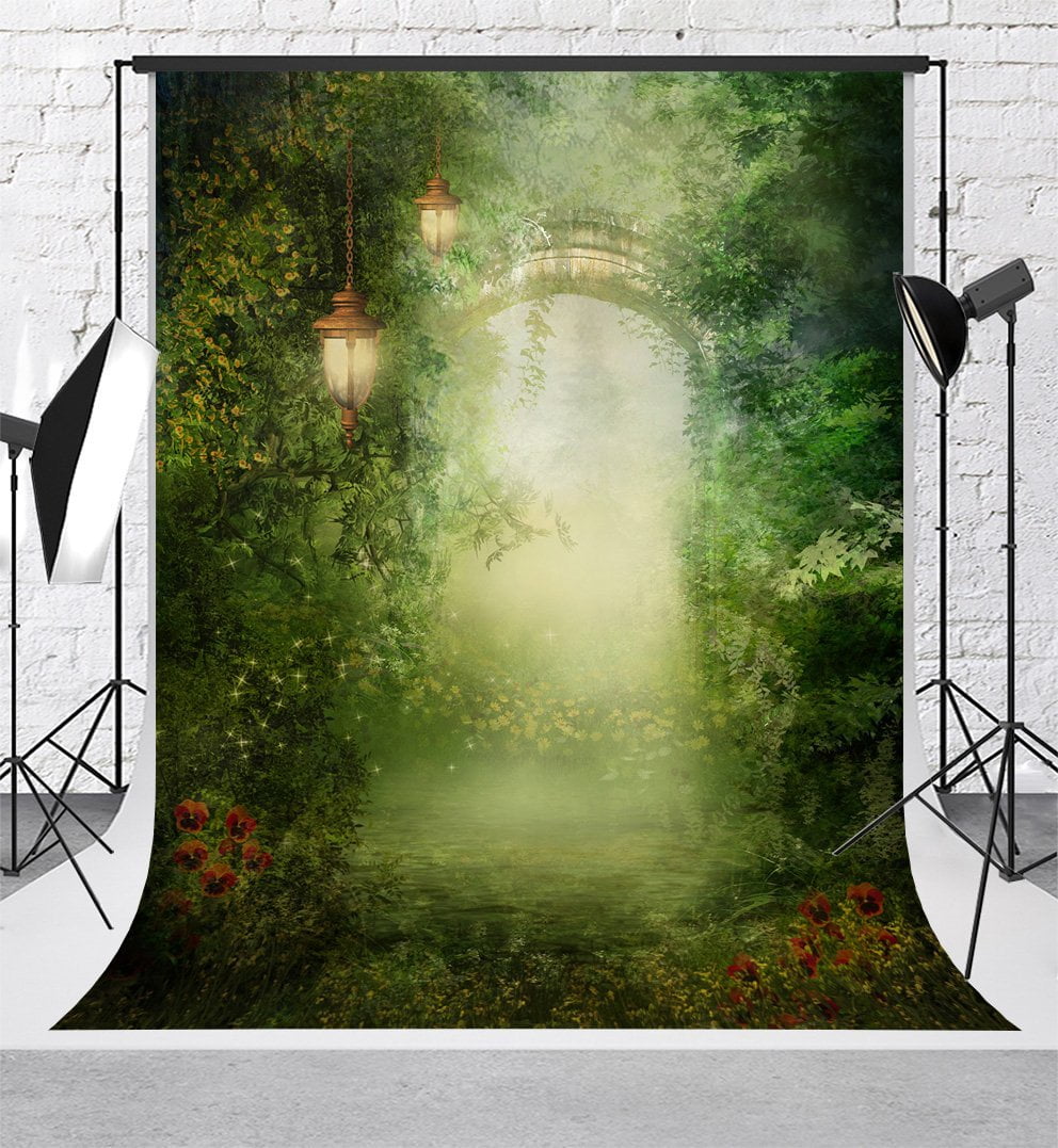 Green Photography Backdrops Dreamlike Fairytale Photo Background 5x7ft ...