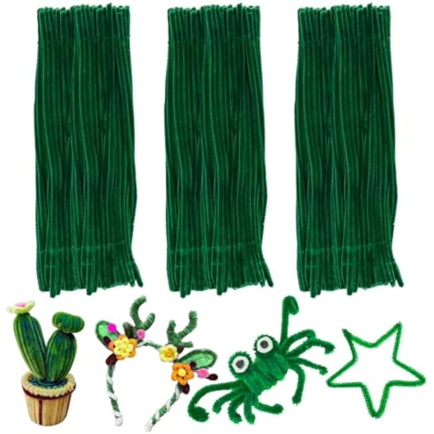 Green Pipe Cleaners Craft Bulk,Limpia Pipas,Art Supplies,300 Pieces ...