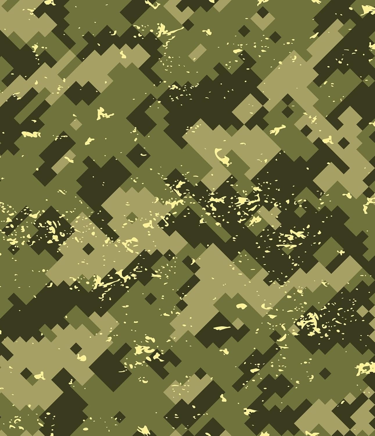 Green Pixelated Camoflauge Pattern Edible Image Photo Cake Border ...