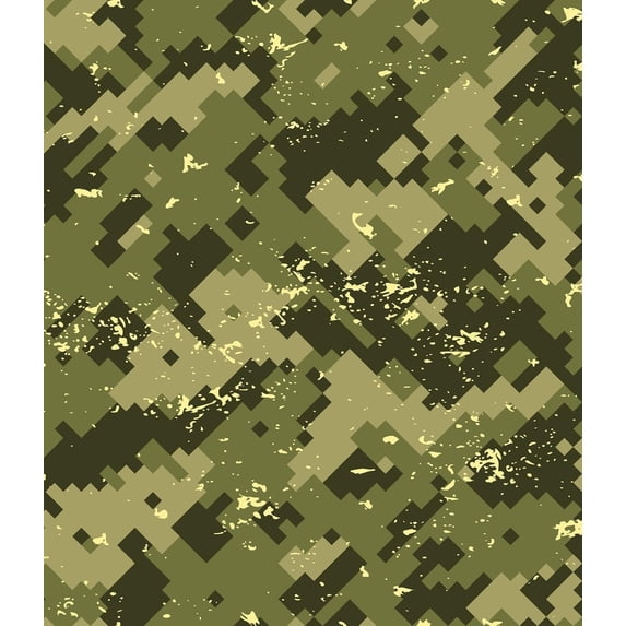 Green Pixelated Camoflauge Pattern Edible Image Photo Cake Border ...