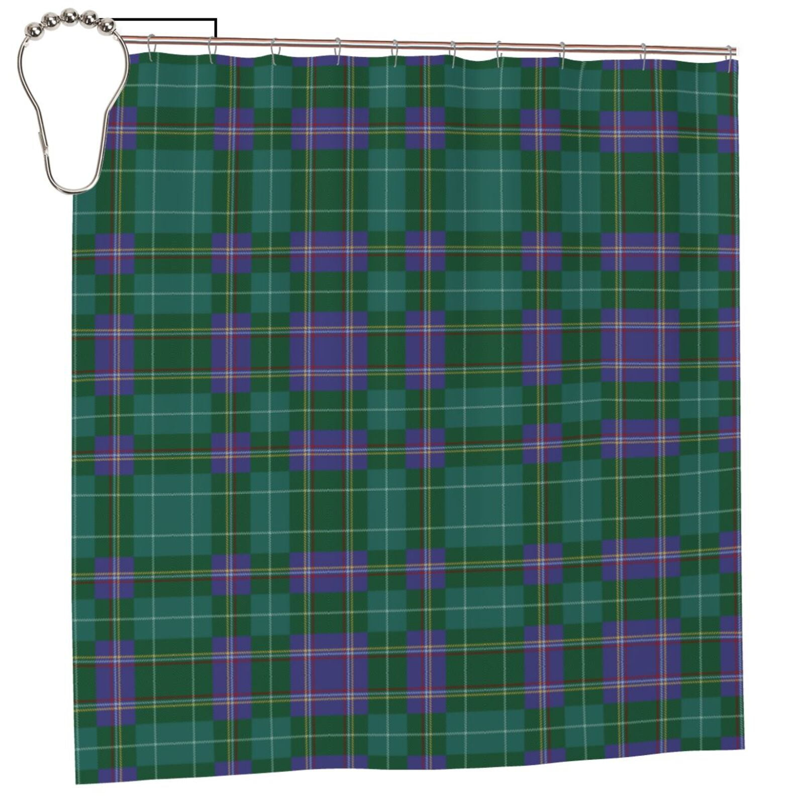 Green Plaid Tartan Shower Curtains Machine Washable, Modern Home ...