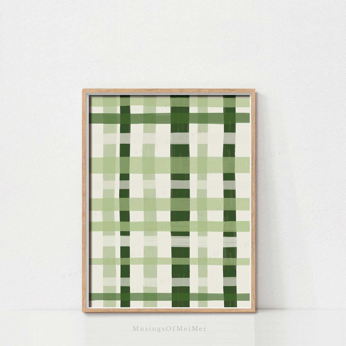 Green Plaid Wall Art Poster St Patricks Day Gingham Decor Rustic ...