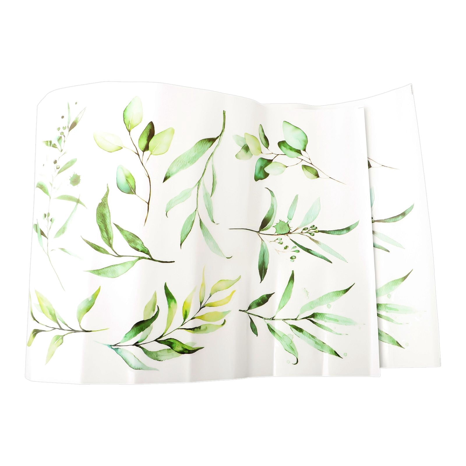 Green Plants Fresh Leaves Wall Stickers Living Room Bedroom Decoration ...