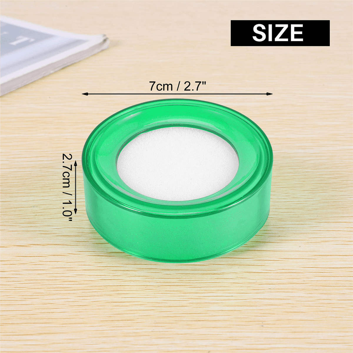 Green Plastic 7cm Dia Sponge Finger Wet Money Cashier 2 Pcs ma3518 ...