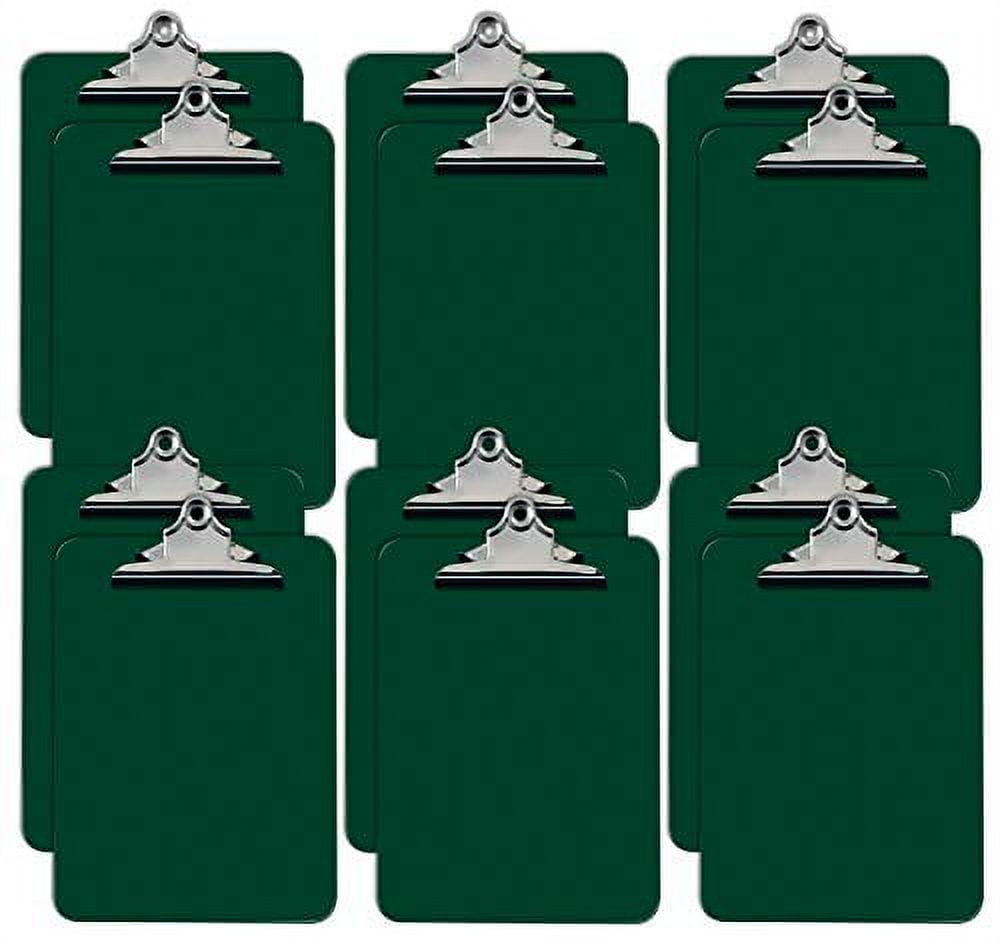 Better Office Products Green Plastic Clipboards, 12 Pack, 12.5 x 9 Inch ...