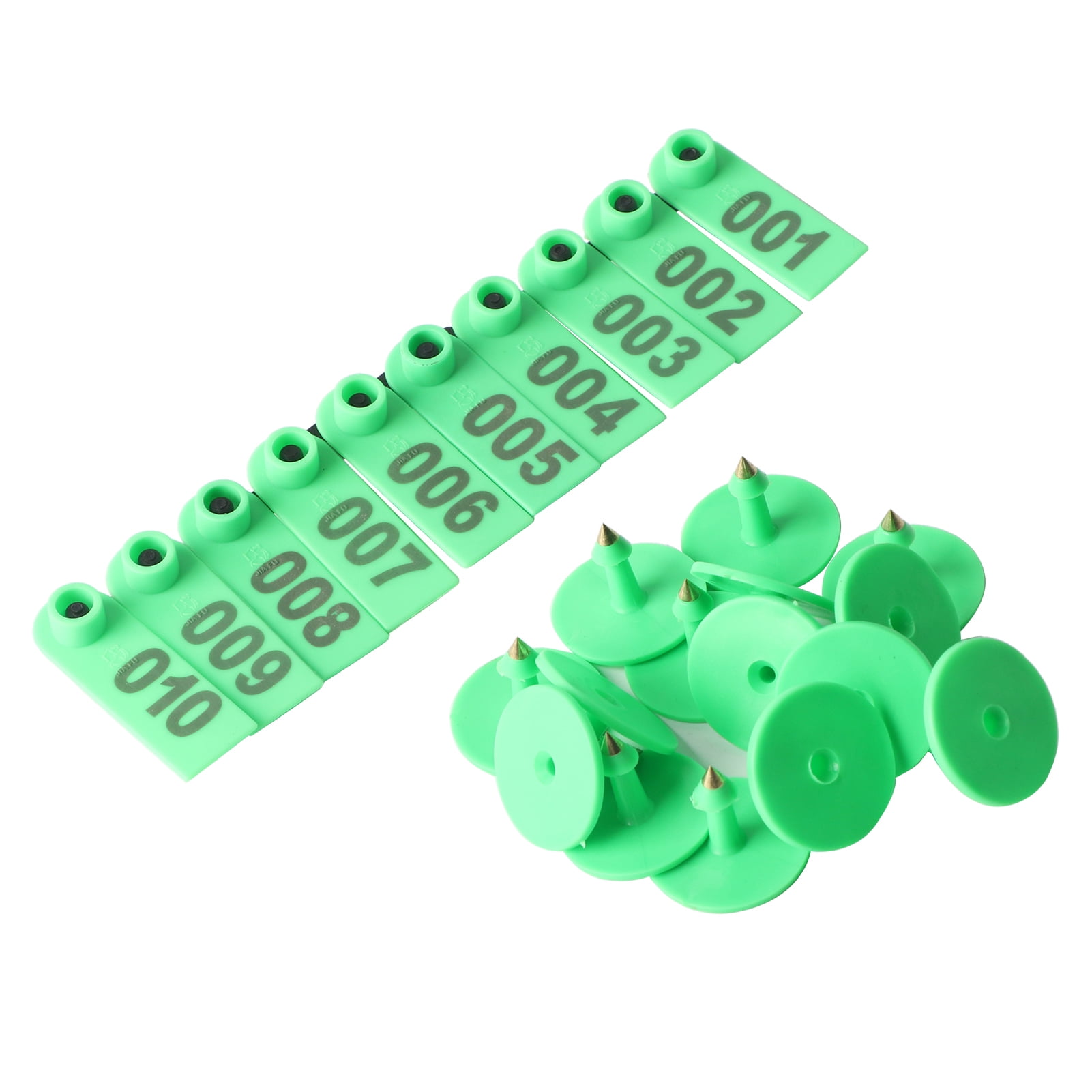 Green Plastic Ear Tags for Livestock - Numbers 1-100, Suitable for ...