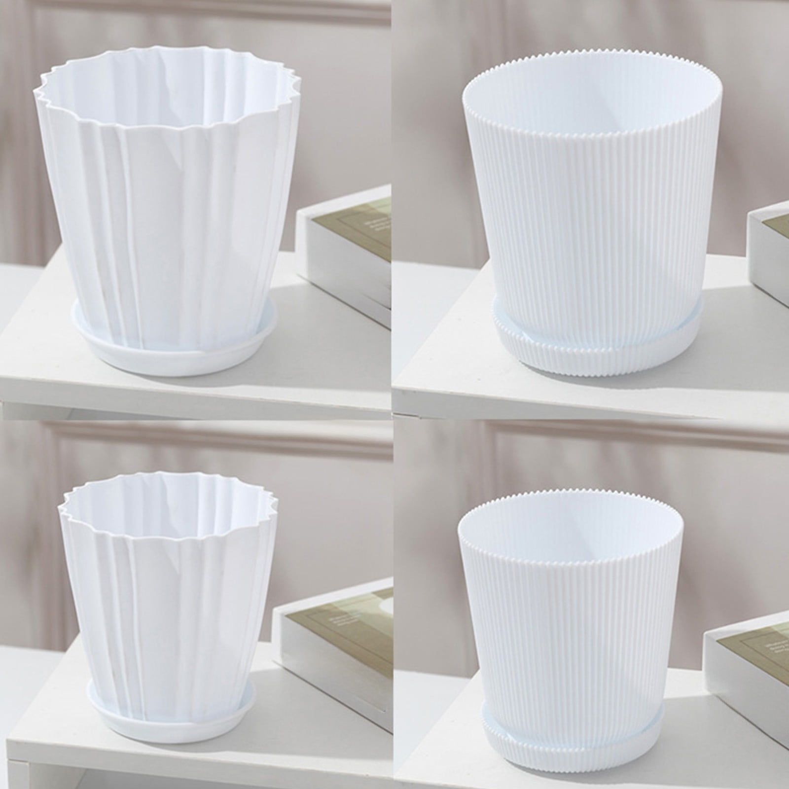 Green Plastic Flower Pots Balcony Vegetable Garden Plant Pot Container ...