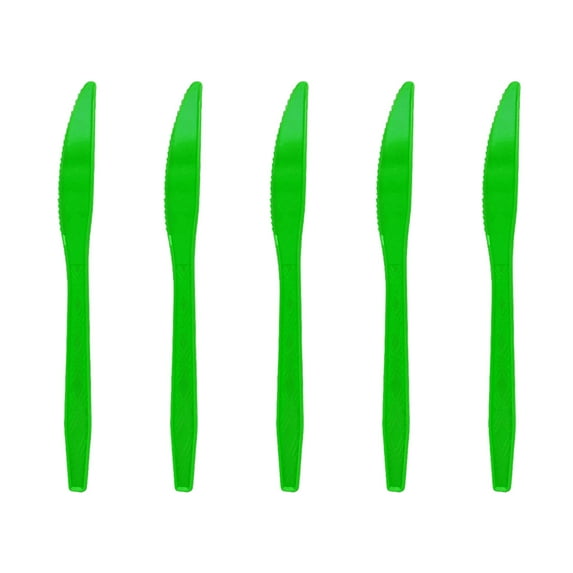 Green Plastic Knives 20 Pcs Green Knives Disposable Utensils Patrick's ...