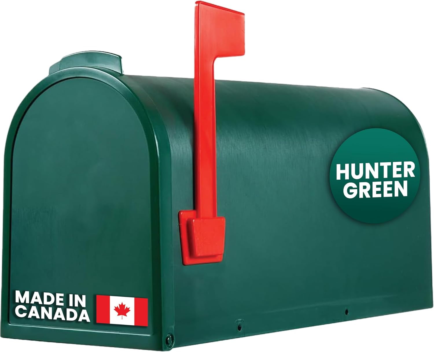 Green Plastic Rural Curbside Post Mount Mailbox - Weatherproof ...