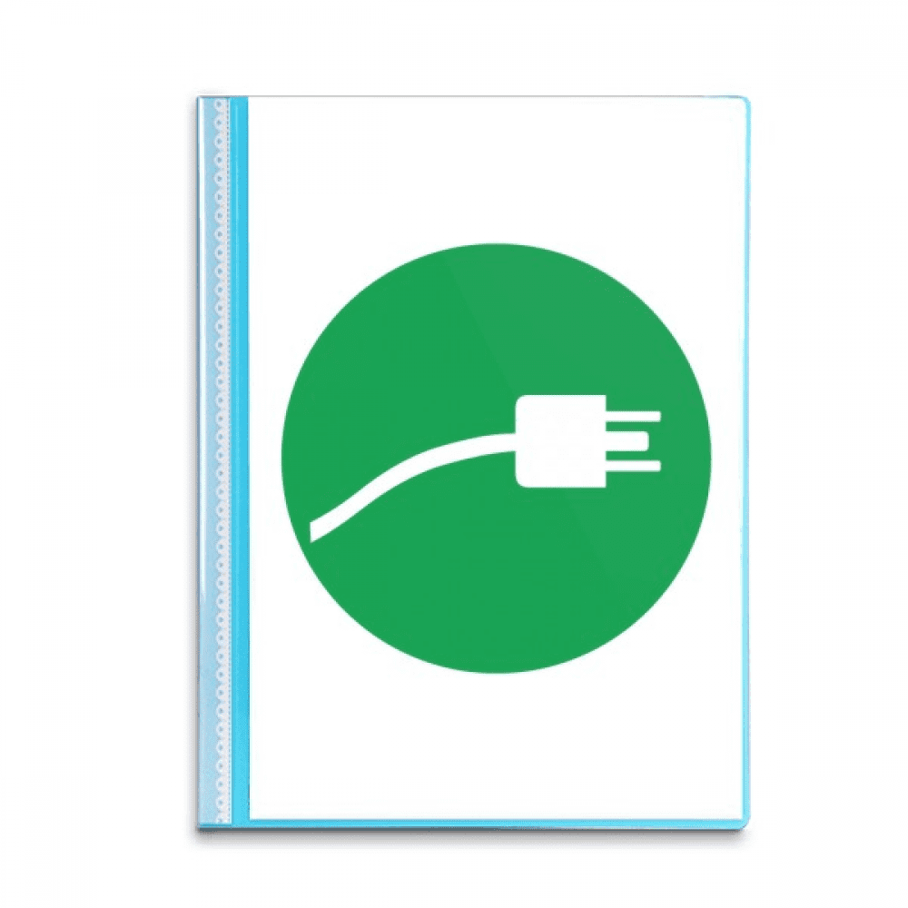 Green Plug Cable Charging Cable Pattern Book Sheet Protectors Portfolio ...